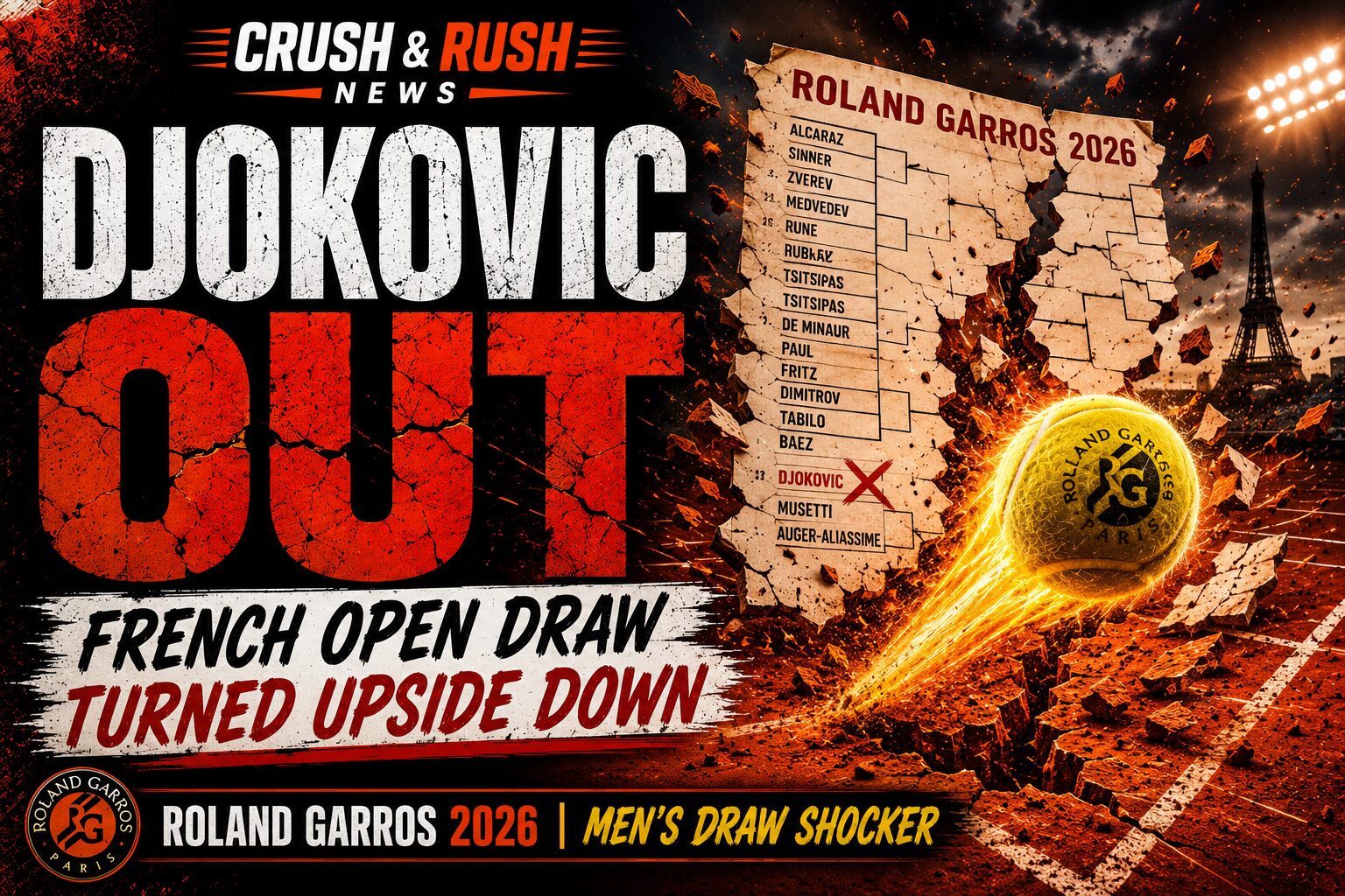 2026 French Open Upsets: Sinner, Shelton, and Tsitsipas Crash Out in ...